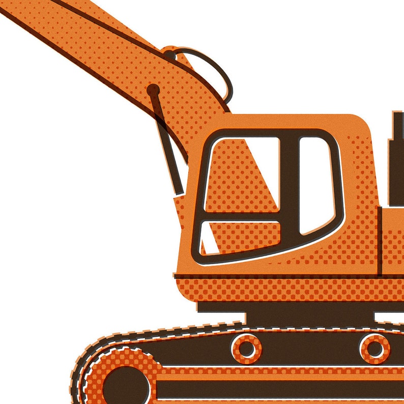 SET of 3 Construction Prints Kids Wall Art Retro Nursery - Etsy UK