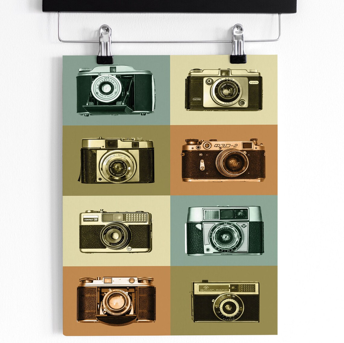 Retro Vintage Cameras Print Photography Wall Art Mid Century - Etsy