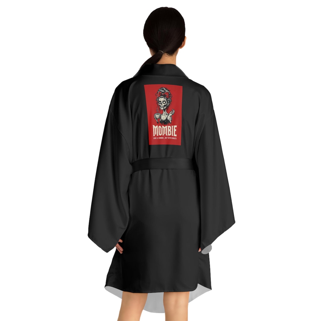 Gothic Mom Kimono Robe, Long Sleeve Robe, Mother's Day Gift, Goth Style ...