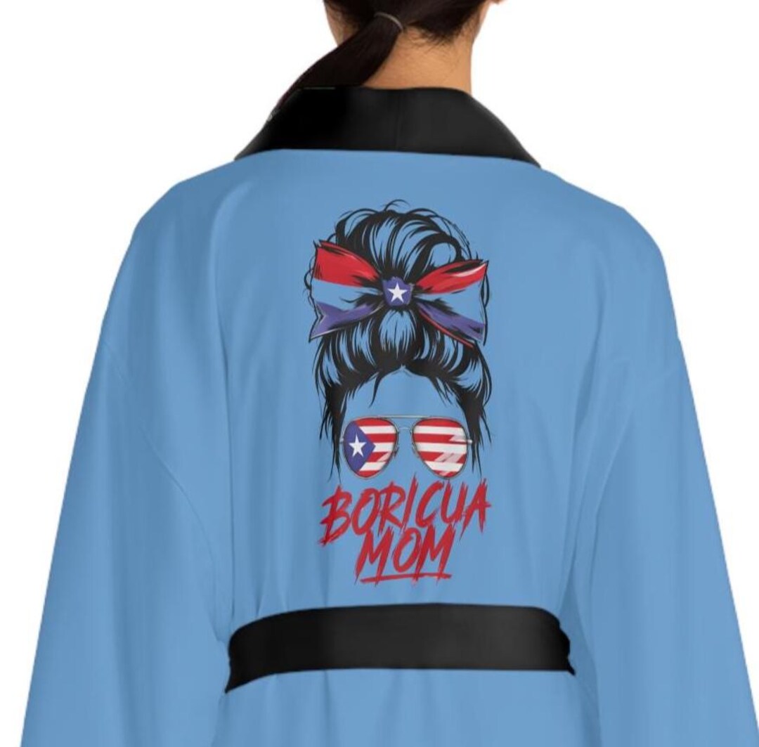 Puerto Rican Mom Robe, Cultural Boricua Mother's Day Gift, Long Sleeve ...