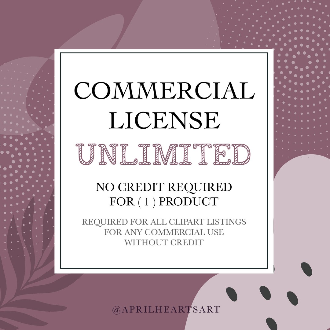 Unlimited Commercial License for Clipart License Clipart - Etsy