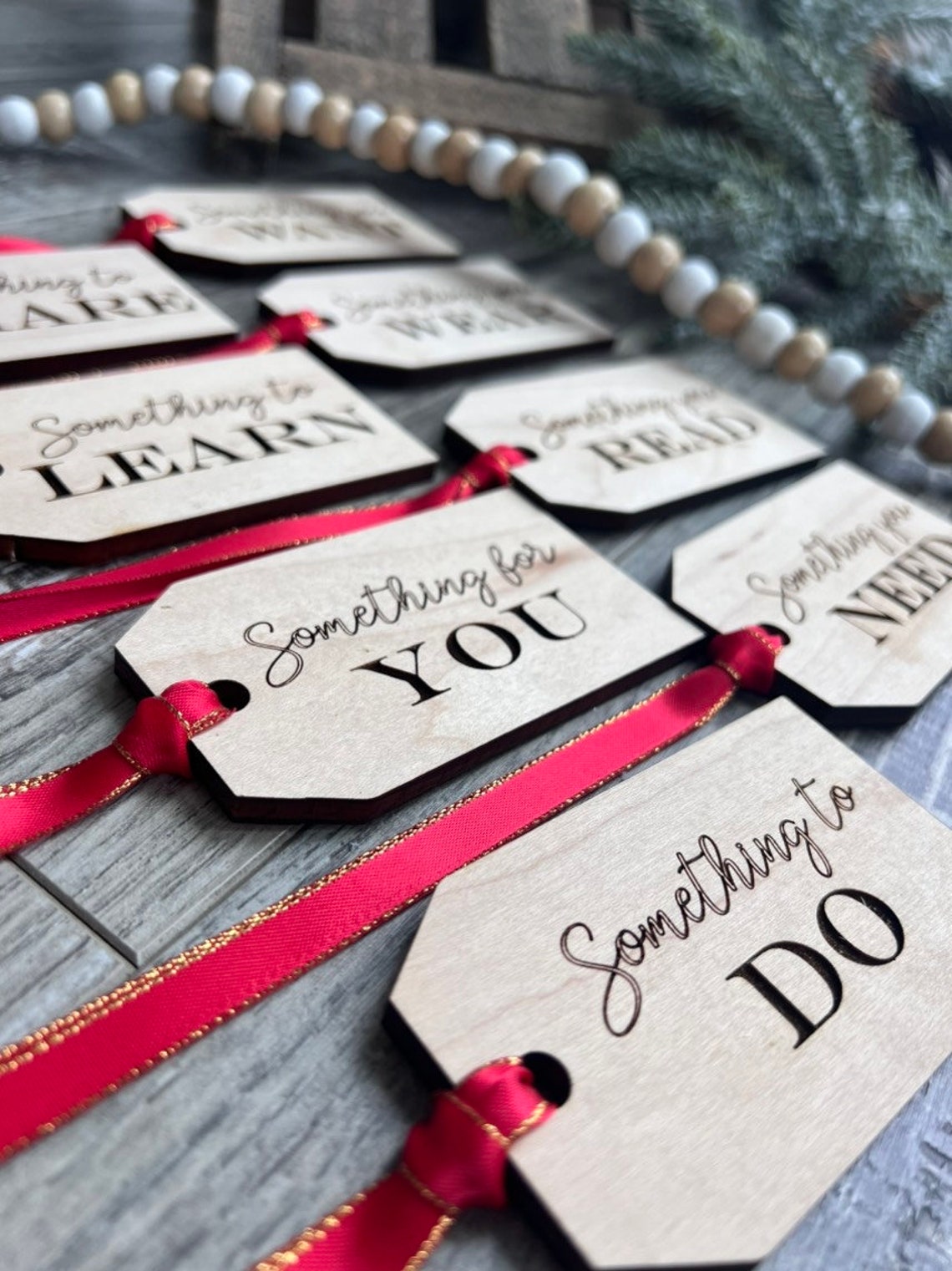 Christmas Gift Tags | Wooden Tags | Something You Want | Something You ...
