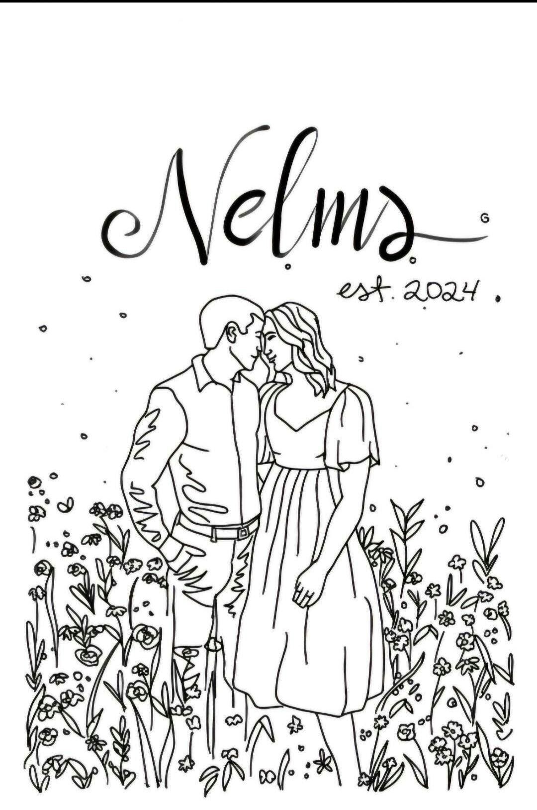 Custom Simple Line Portrait - Etsy