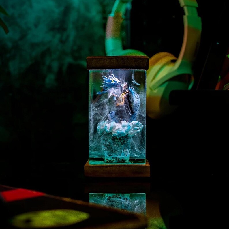 Get.o Sug.uru Epoxy Resin Wood Lamp Night Light Unique Her Him Mom Dad ...