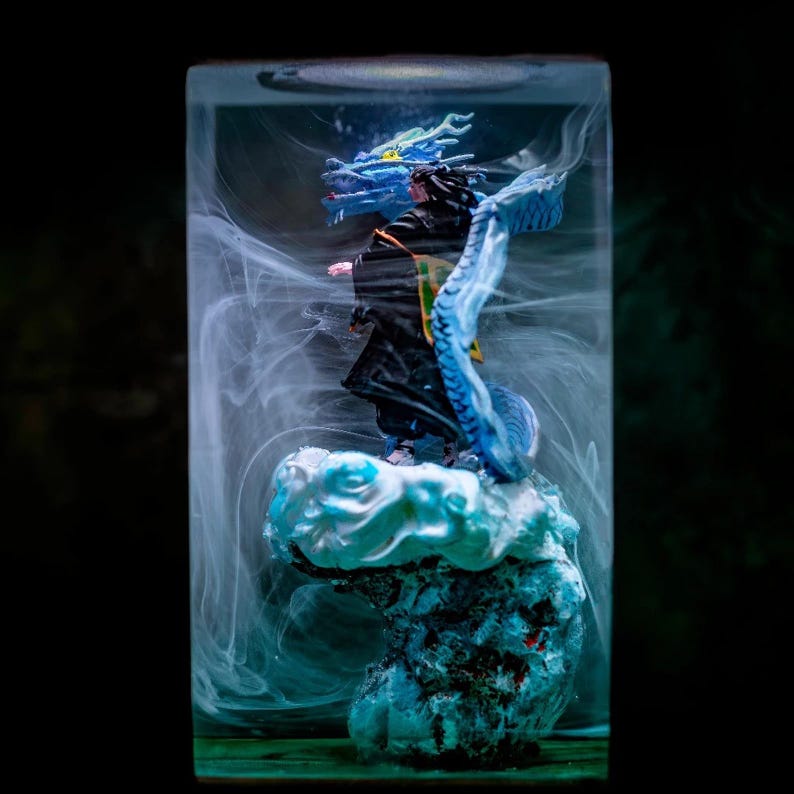 Get.o Sug.uru Epoxy Resin Wood Lamp Night Light Unique Her Him Mom Dad ...