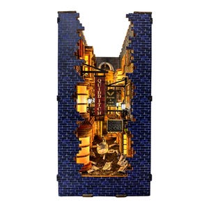 Diagon Magic Alley Street Painting Bookshelf With Light Model Kit ...