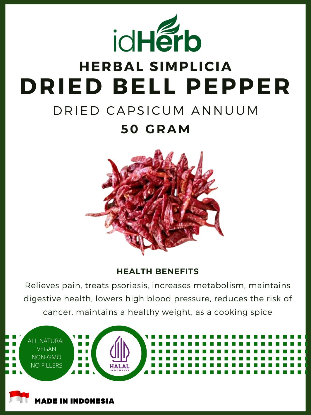 Dried Bell Pepper Capsicum Annuum 'bird's Eye' Capsicum Frutescens L ...