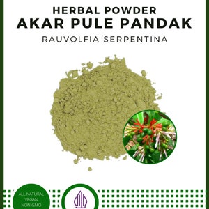 POWDER Indian Snakeroot Serpentine Wood Snakeroot Rauvolfia Serpentina ...