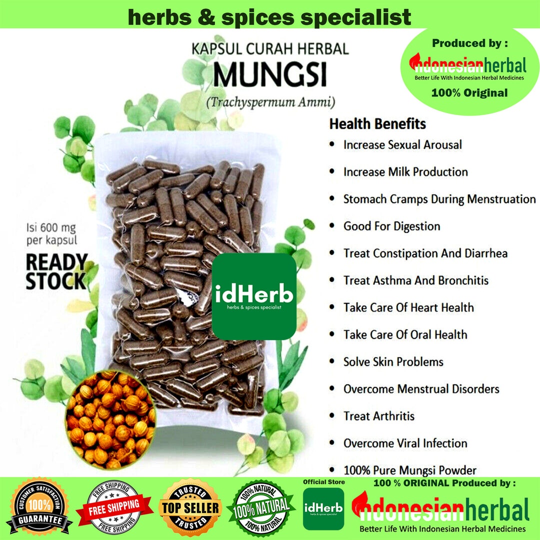 100-500 CAPSULES Mungsi Ajwain Trachyspermum Ammi @600mg for Health All ...