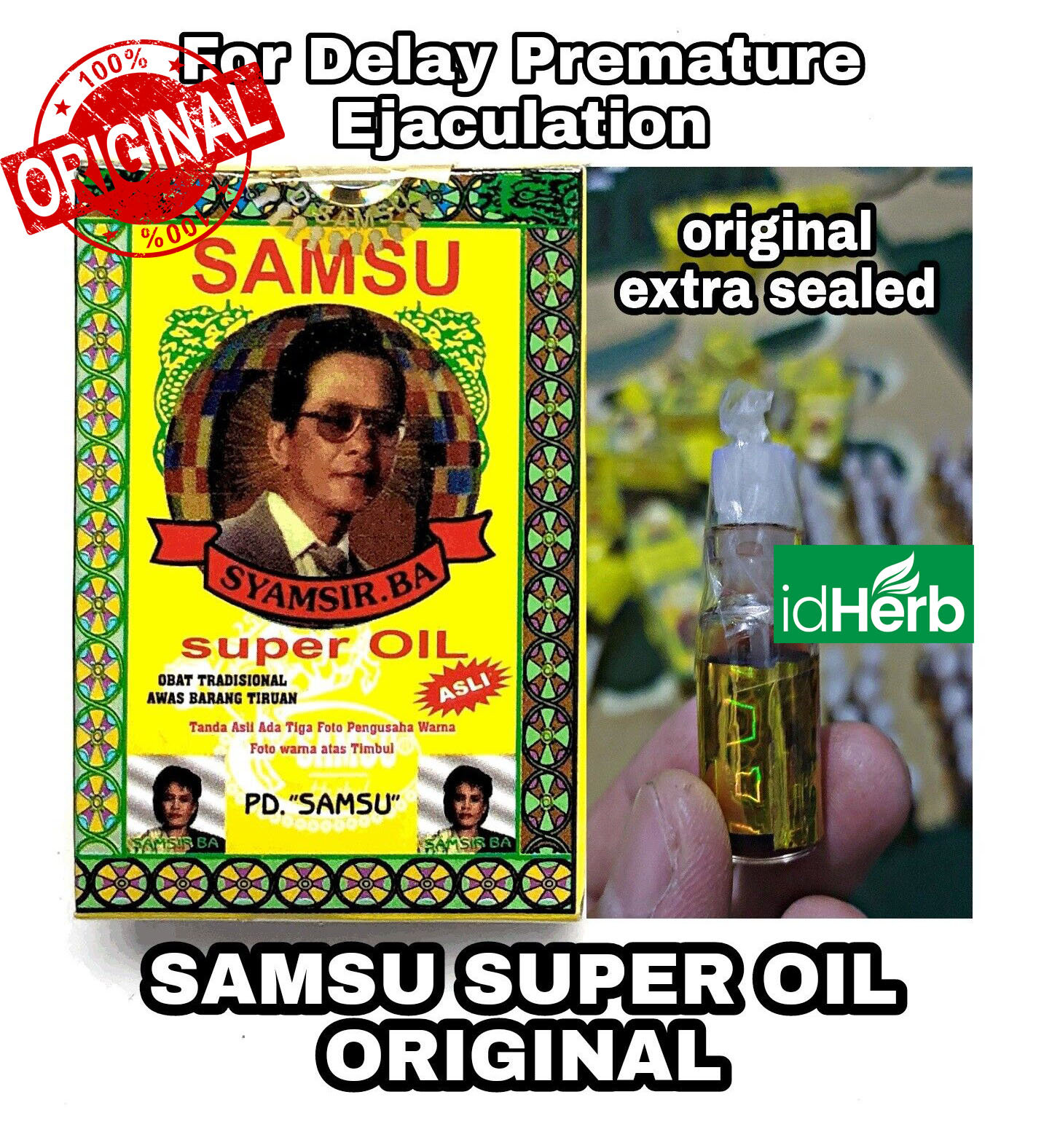 5 Boxes 12 Boxes of 100% Original SAMSU SUPER DELAY Oil 5ml Idherb ...