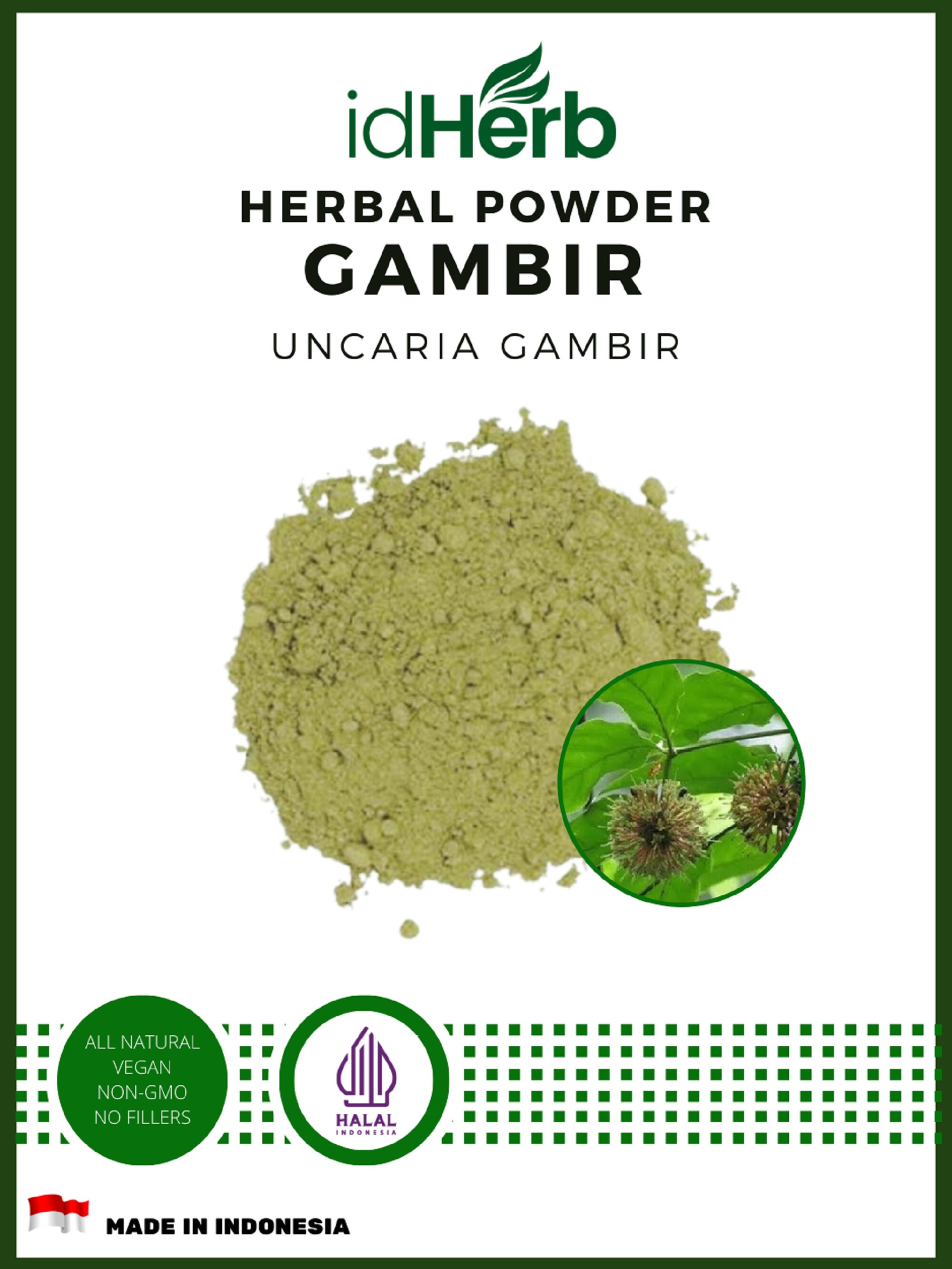 POWDER Gambir Pale Catechu Uncaria Gambir All Fresh Natural Herbs ...