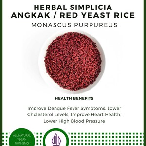 Dried Dry Angkak Red Yeast Rice Monascus Purpureus Premium Fresh ...
