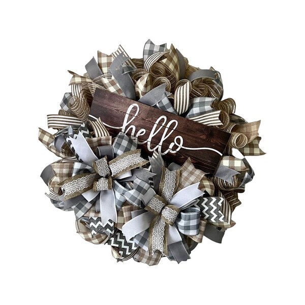 Hello Wreath - Etsy