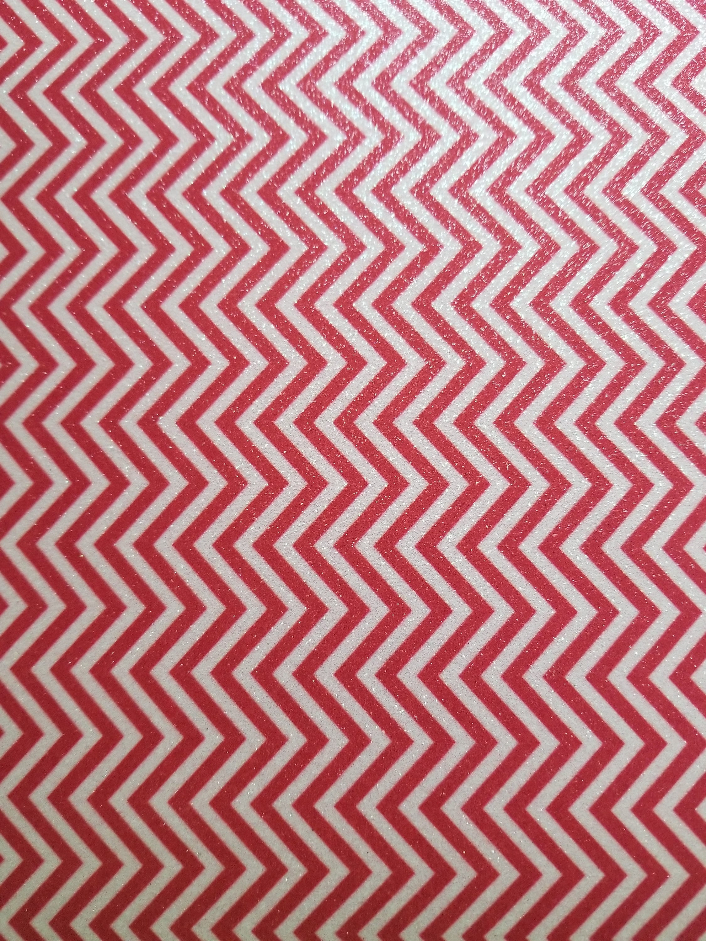 Red Glitter Chevron