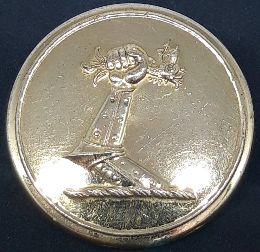 Antique Gilt Livery Button to the Le Hardy Family, Jersey. This Example ...