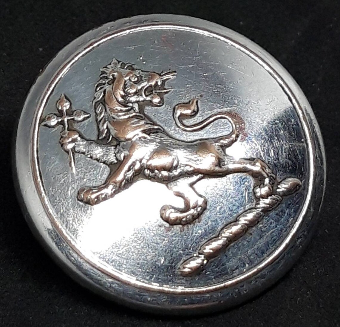 Antique Silver Plate Livery Button to the Evans Family tentative. This ...