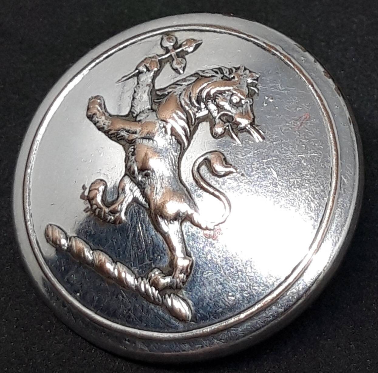 Antique Silver Plate Livery Button to the Evans Family tentative. This ...