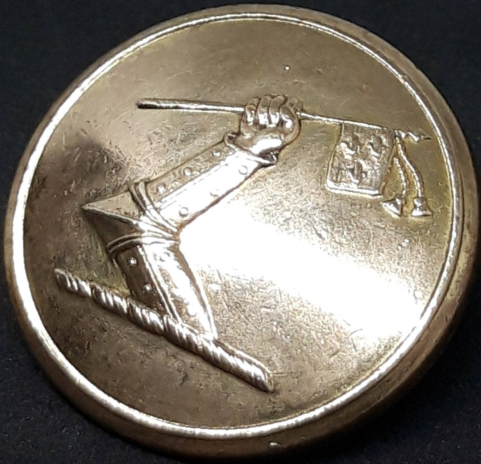 Early Antique Brass Livery Button to an Unresearched Family 25.5mm. by ...