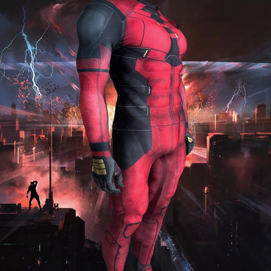 Deadpool and Wolverine Muscle Suit Costume,,personal Muscle Bodysuit ...