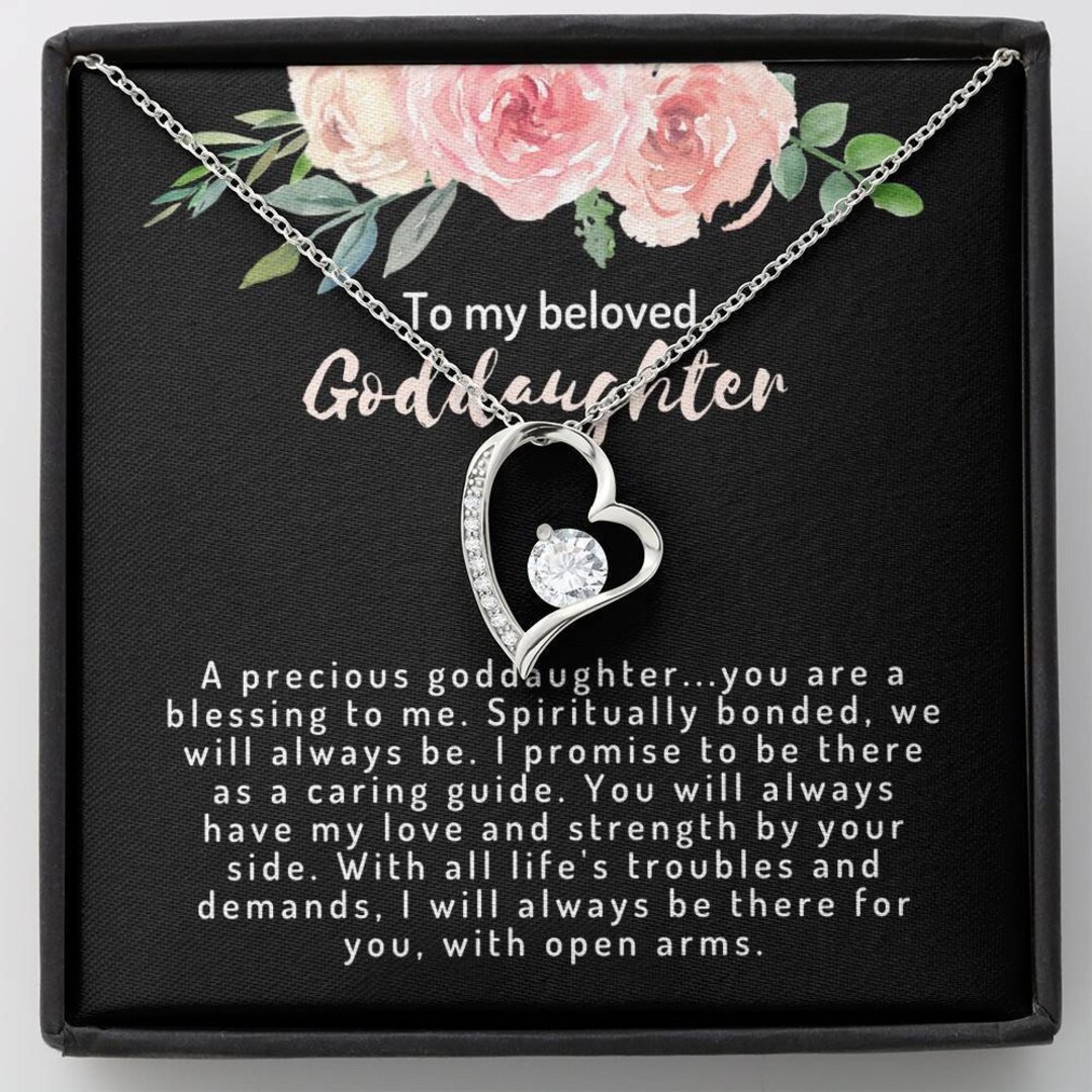 Heart Necklace, Goddaughter Gifts From Godmother, Goddaughter Gift ...