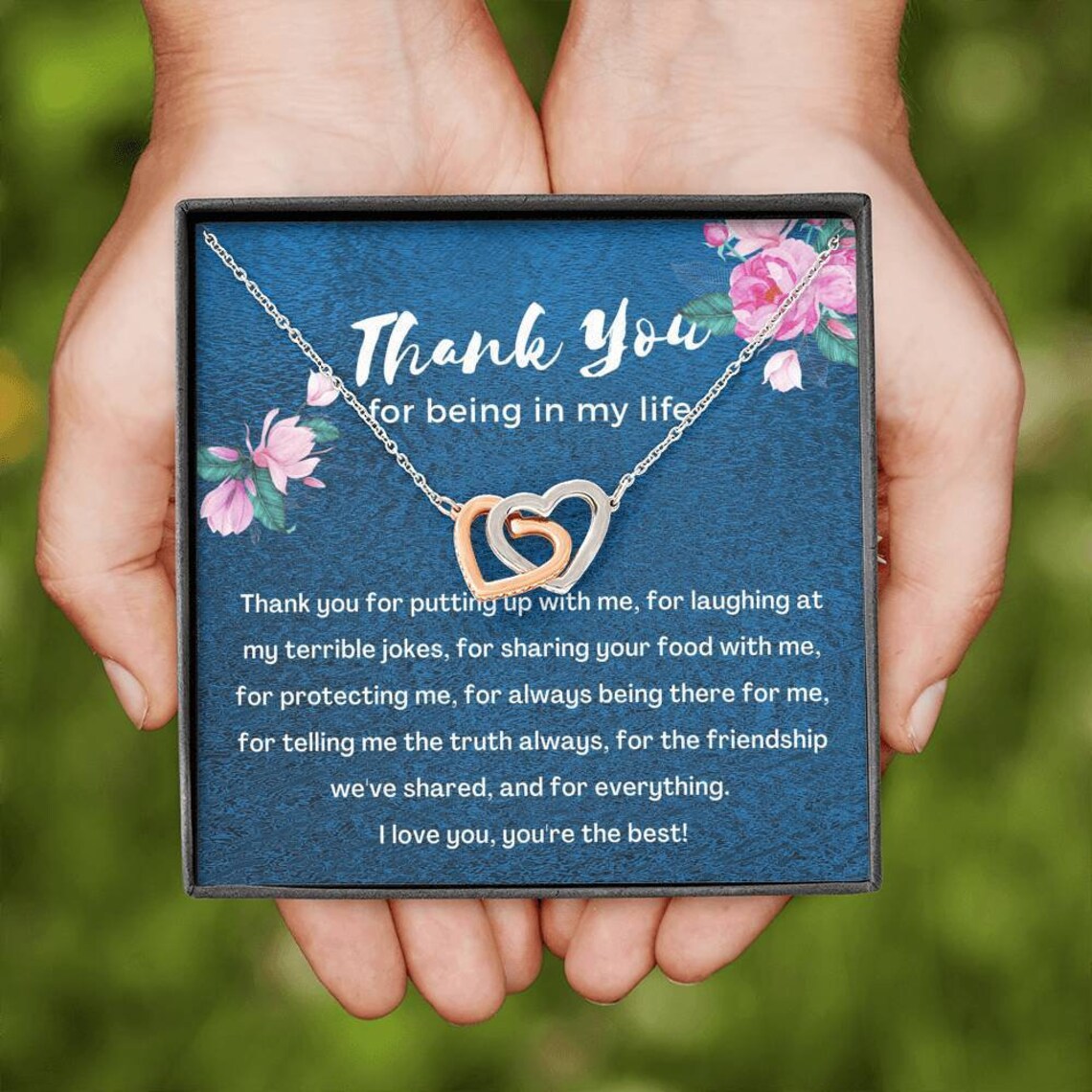Thank You Gift for Friend Thank You Gift Necklace Best - Etsy