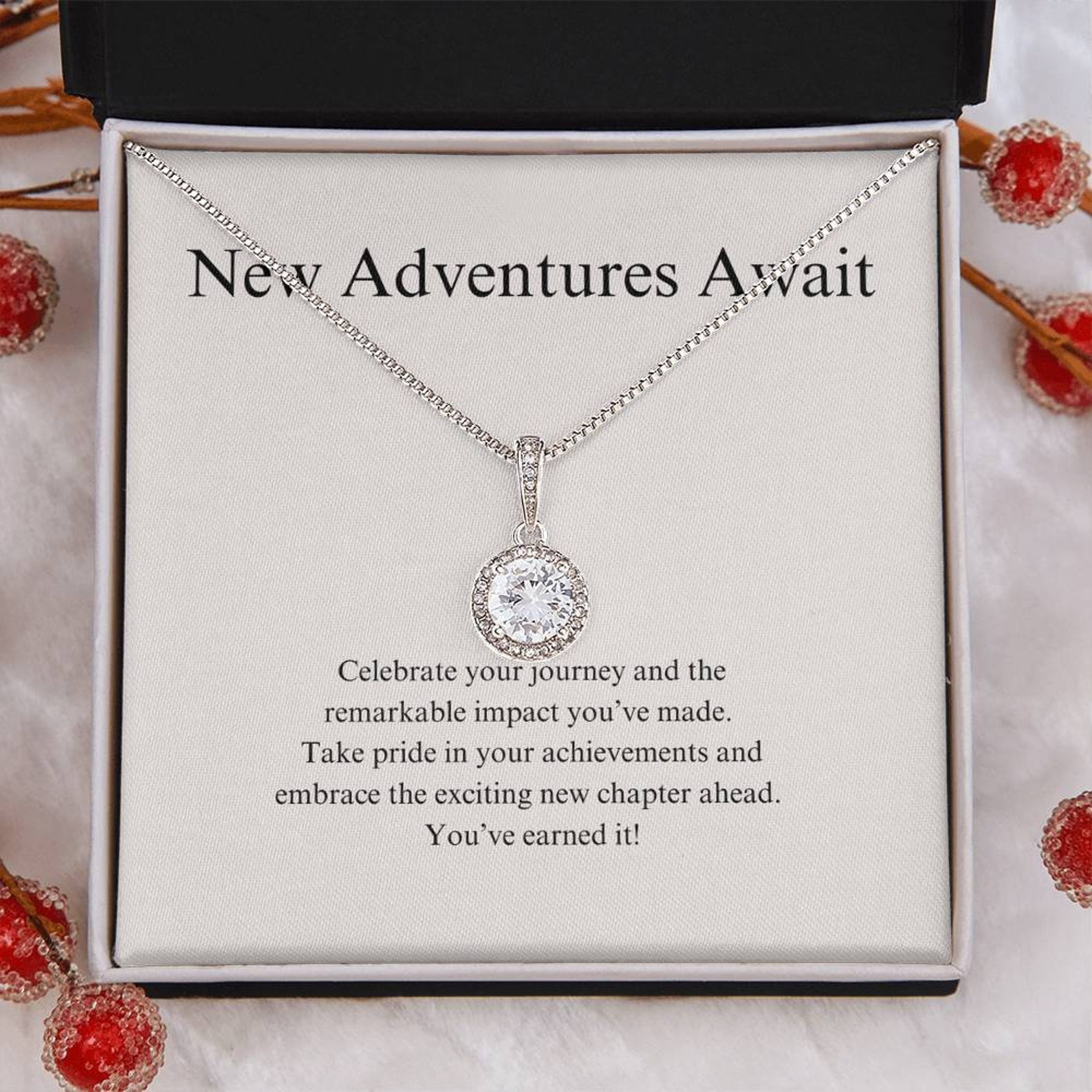 Inspirational Retirement Necklace for Women Happy Retirement Jewelry ...
