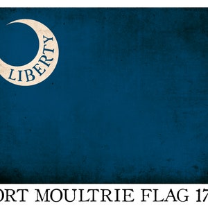 1775 Fort Moultrie Liberty Flag SC South Carolina Short-sleeve - Etsy