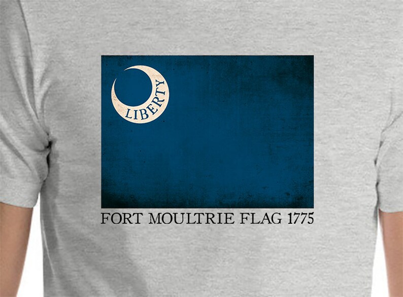 1775 Fort Moultrie Liberty Flag SC South Carolina Short-sleeve - Etsy
