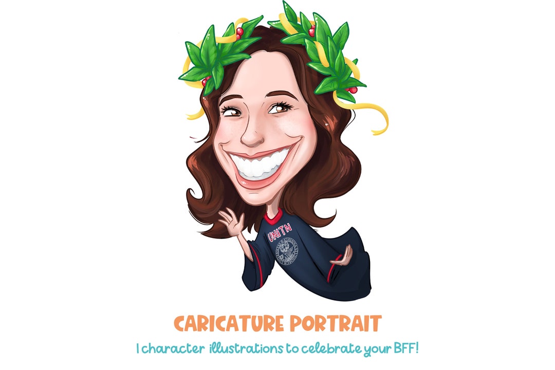 Custom Half Bust Caricature – Digital Portrait, an Original Custom Gift ...