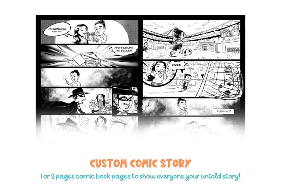 Custom Printable Comics Share Your Story as a Comic Page | Etsy