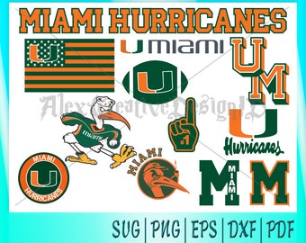 Miami hurricanes svg | Etsy