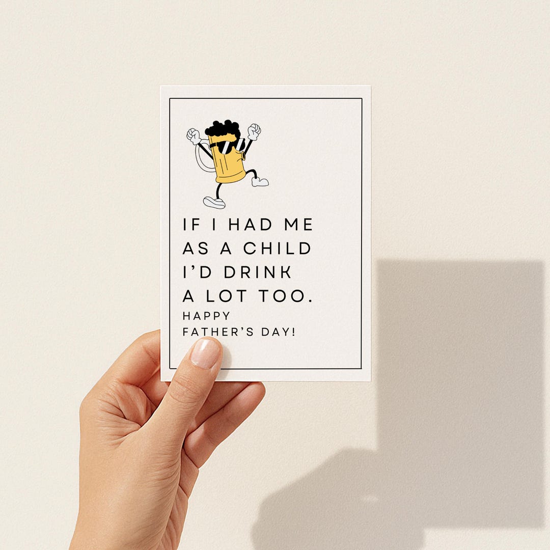 PRINTABLE Fathers Day Greeting Card, Sarcastic Fathers Day, Joke Card ...
