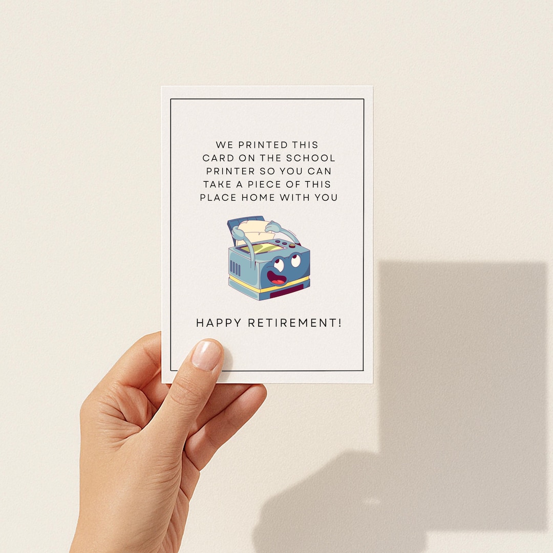 PRINTABLE Teacher Retirement Card, Principal Retired Card, Sarcastic ...