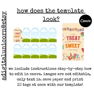 EDITABLE Editable Sweet Last Day of School Tag Sweet Summer End of Year ...