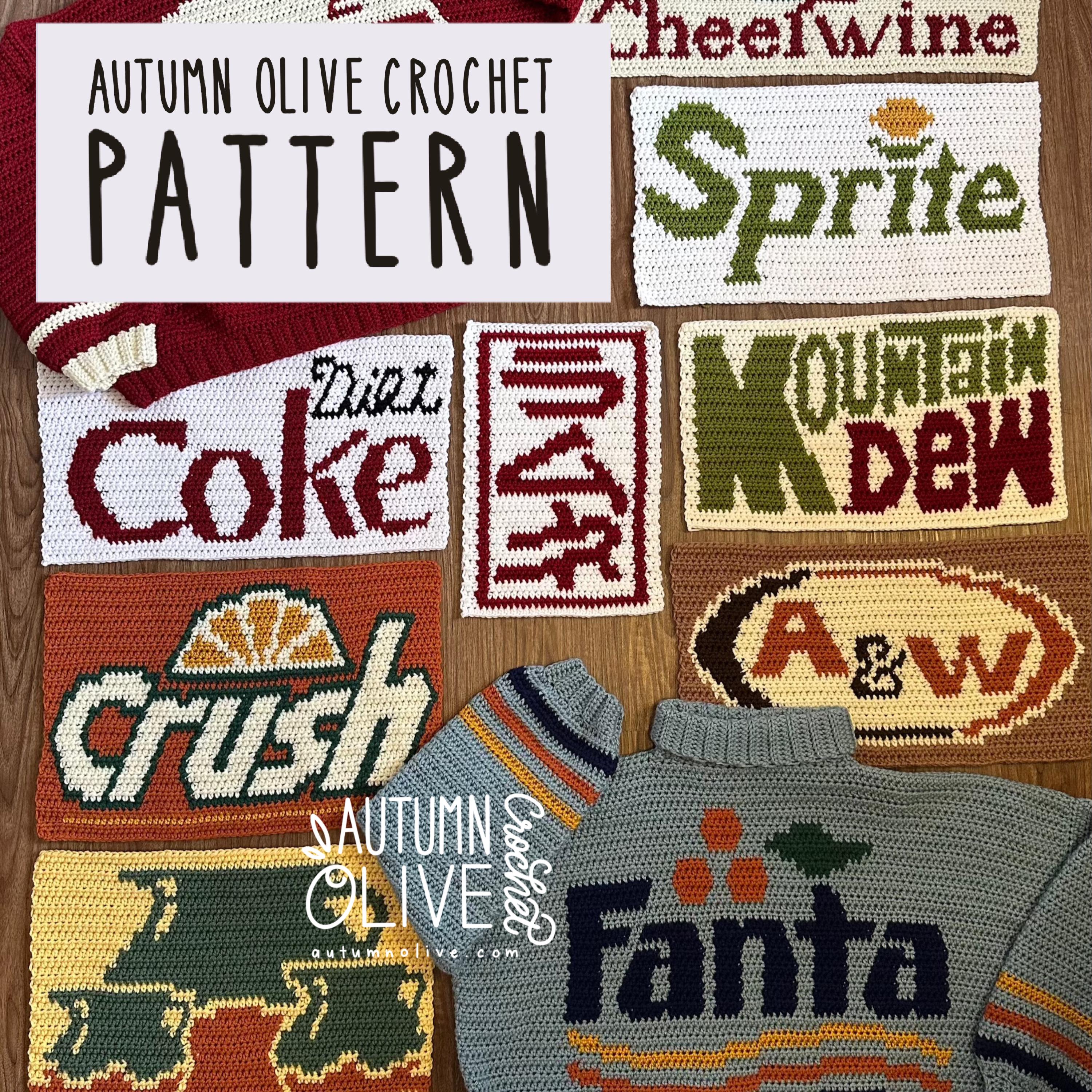 Crochet Pattern - Soda Pop Shop Sweaters, 10 in 1, Size Inclusive ...