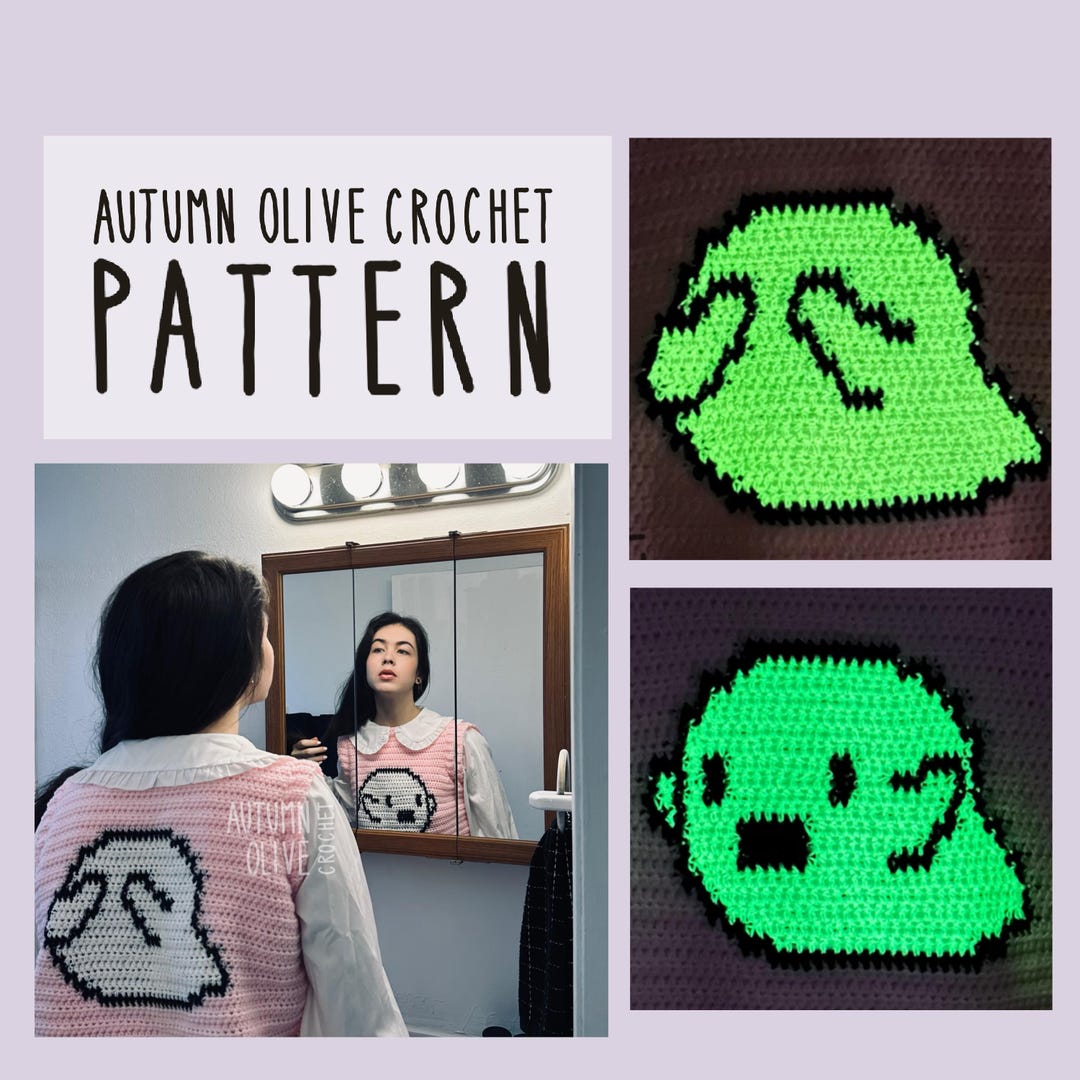 Crochet Graphics - Shy Spooky Ghost Half Double Crochet Tapestry ...