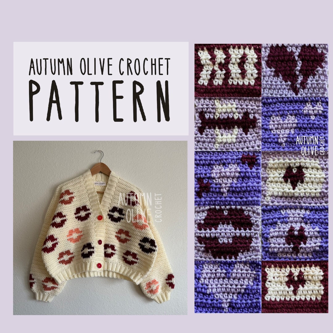 Crochet Pattern - Love Letter Sweater - 10 Different Graphics, Sweater ...