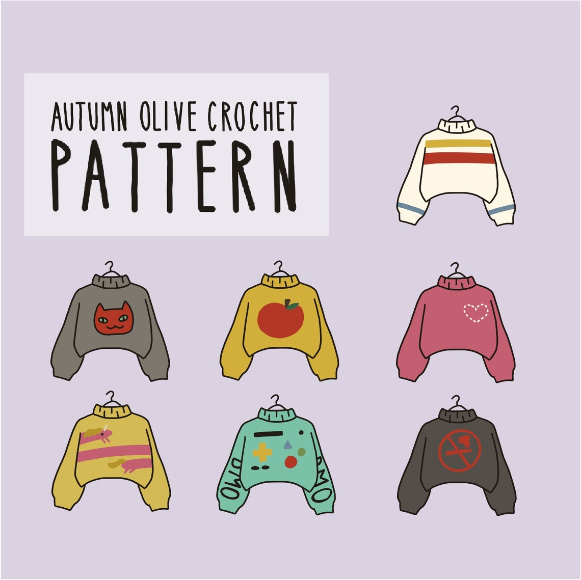 Crochet Pattern Adventure Sweaters 7 in 1 Size Inclusive - Etsy