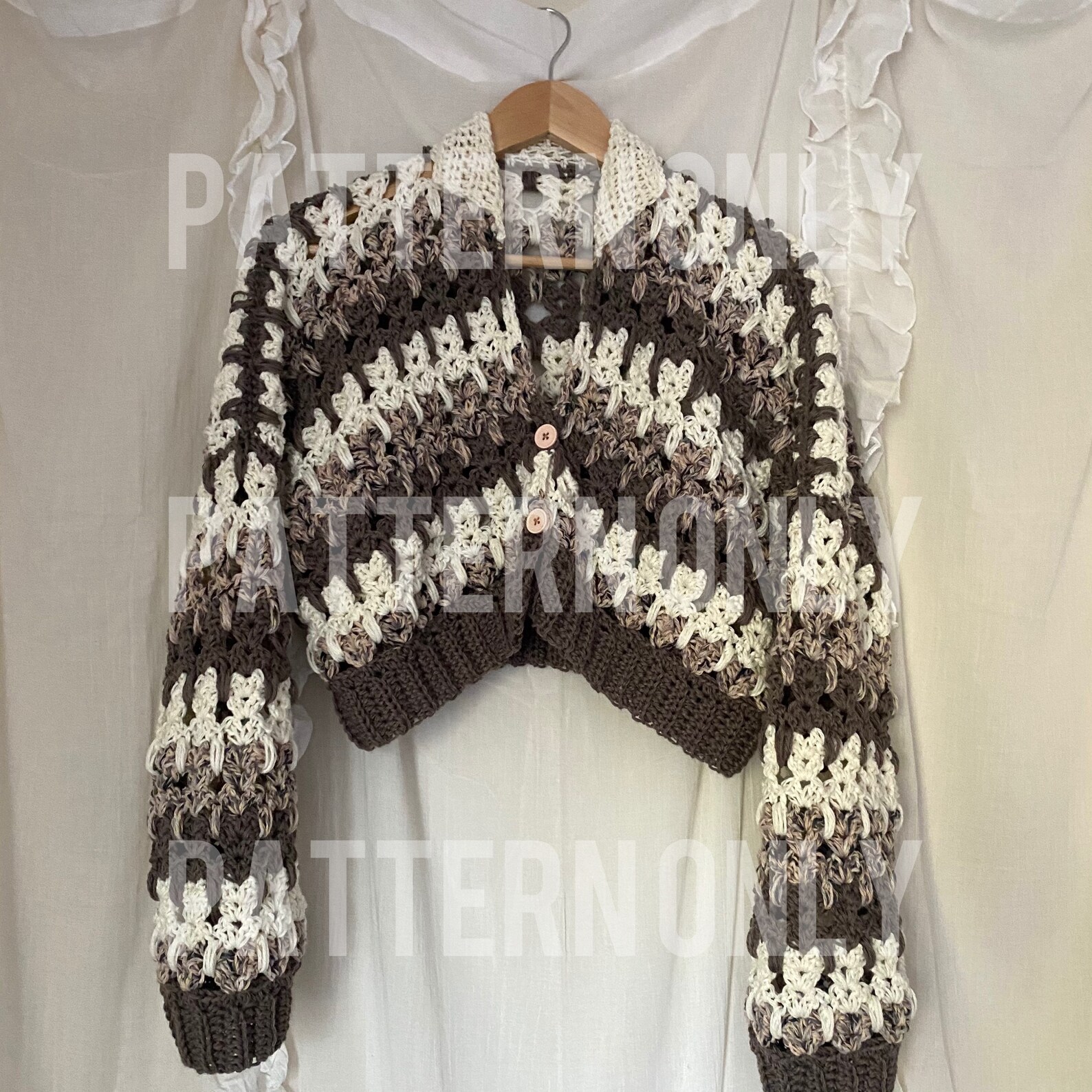 Crochet Pattern - Calico Cats Cardigan, Fun Cat Pattern Sweater ...
