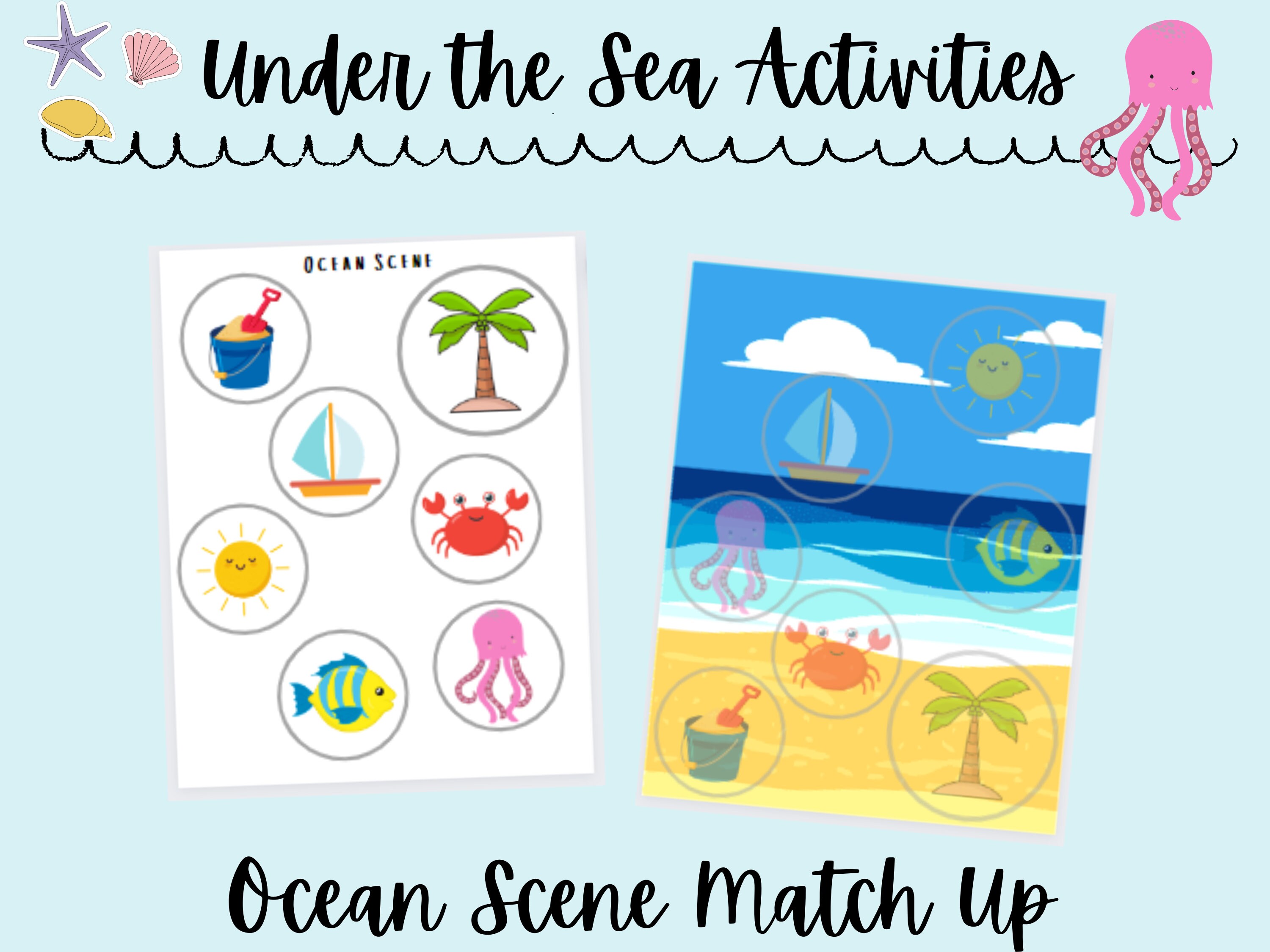 Under the Sea Activity Bundle Printable, Toddler and Preschool Sensory ...