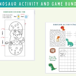 Dinosaur Game, Dinosaur Activity Bundle, Dinosaur Activities for ...