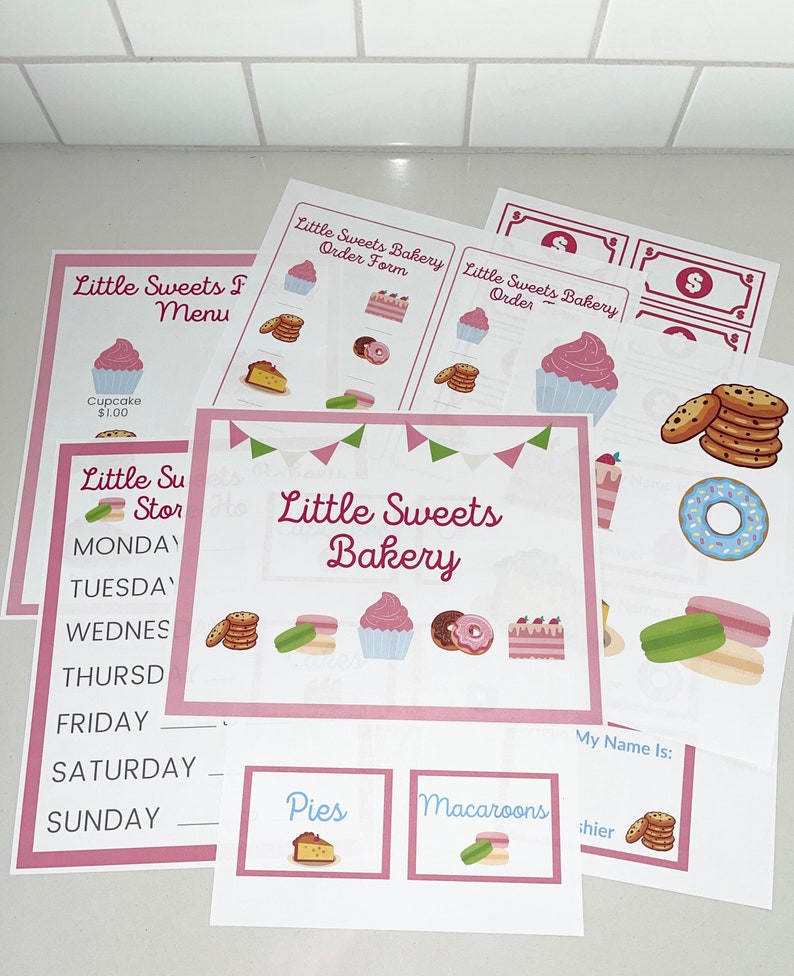 Bakery Printable, Toddler Pretend Play, Digital Bakery Activity Play ...