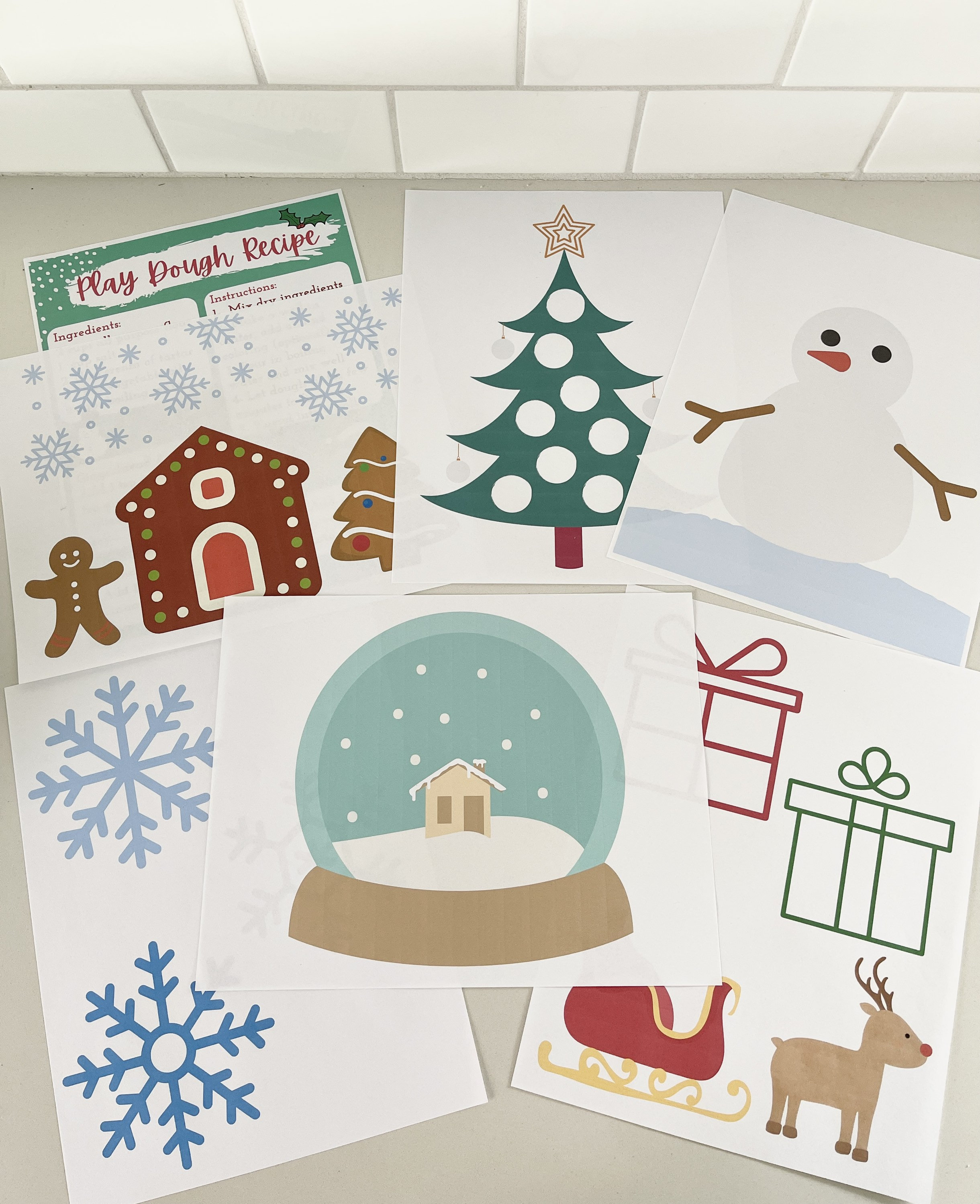 Christmas Play Dough Mats Printable, Toddler Preschool Activity ...