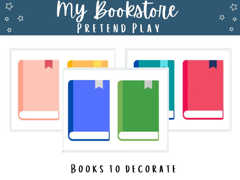 Bookstore Pretend Play Printable, Play Store, Toddler Preschool ...