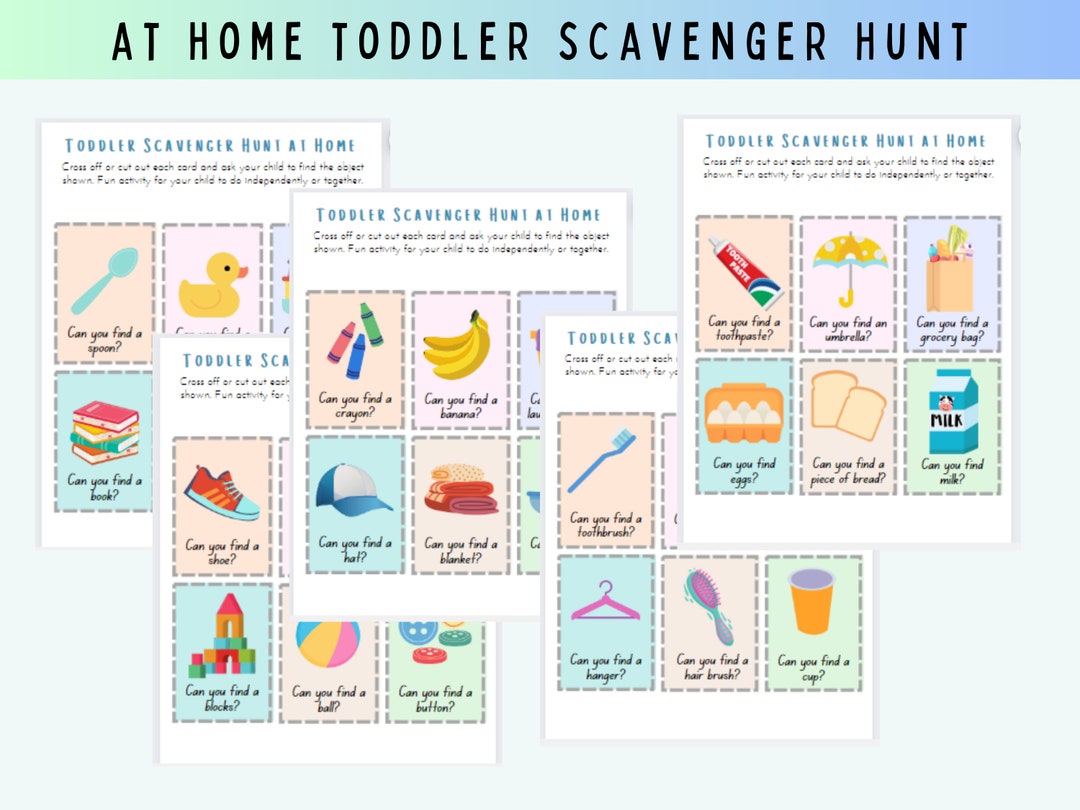 Scavenger Hunt for at Home Game for Kids, Toddler and Preschool ...