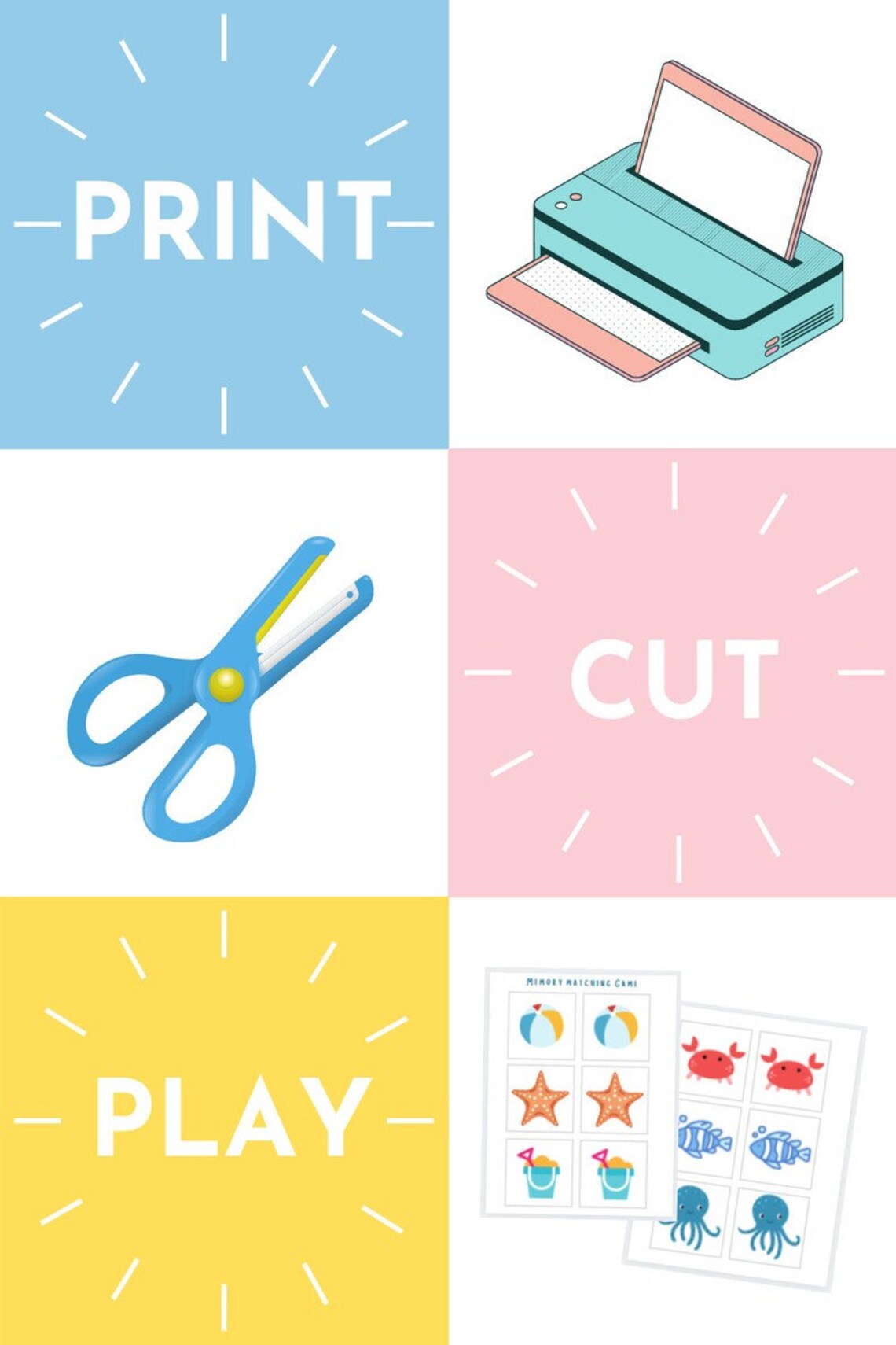 Lacing Cards Ice Cream Theme Digital Print, Fine Motor Skills Preschool ...