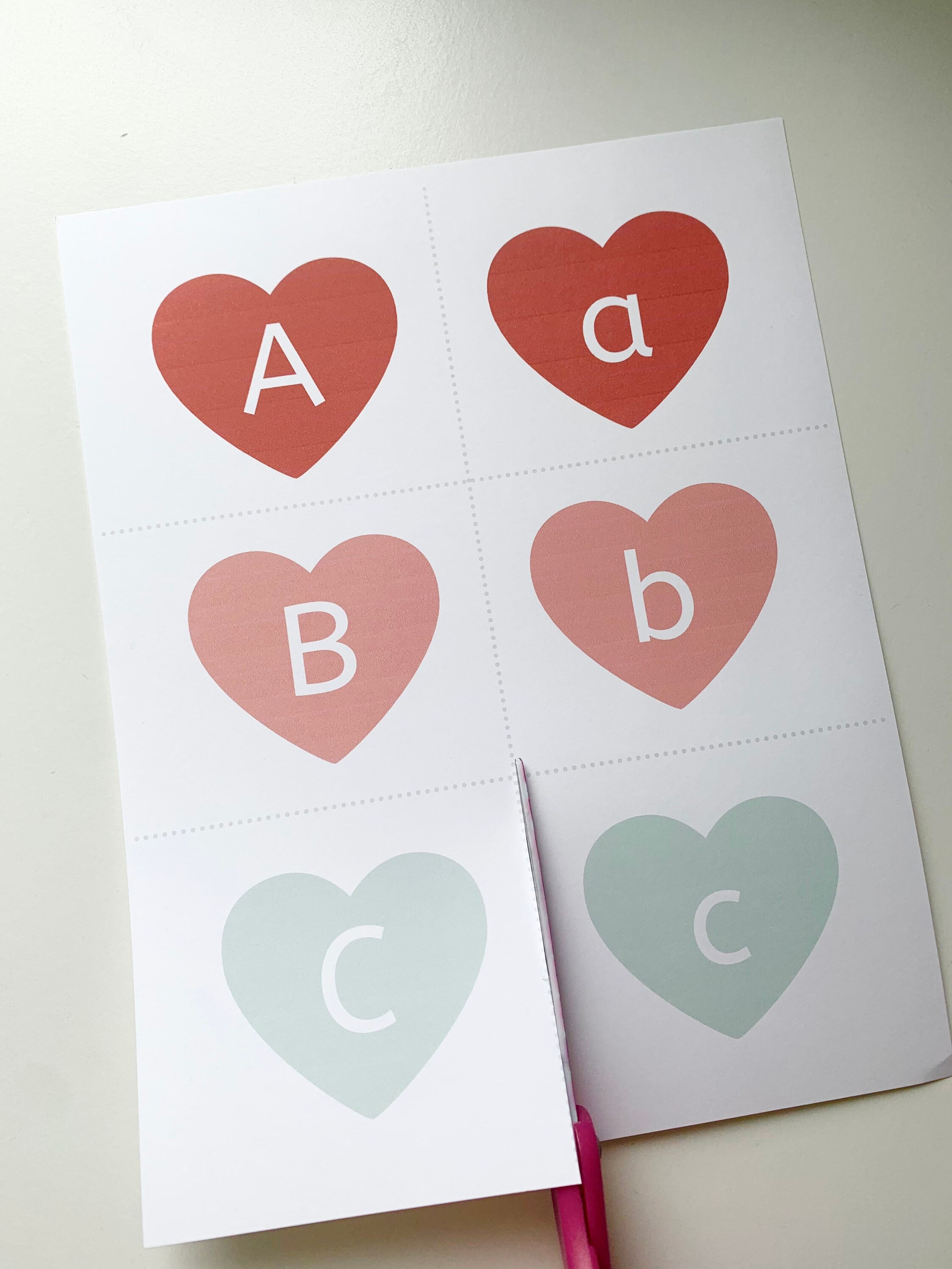 Valentine's Day Heart Memory Matching Game, Toddler and Preschool ...