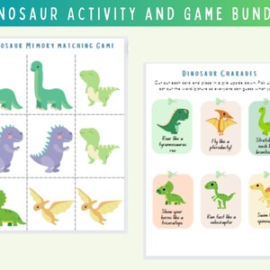 Dinosaur Game, Dinosaur Activity Bundle, Dinosaur Activities for ...