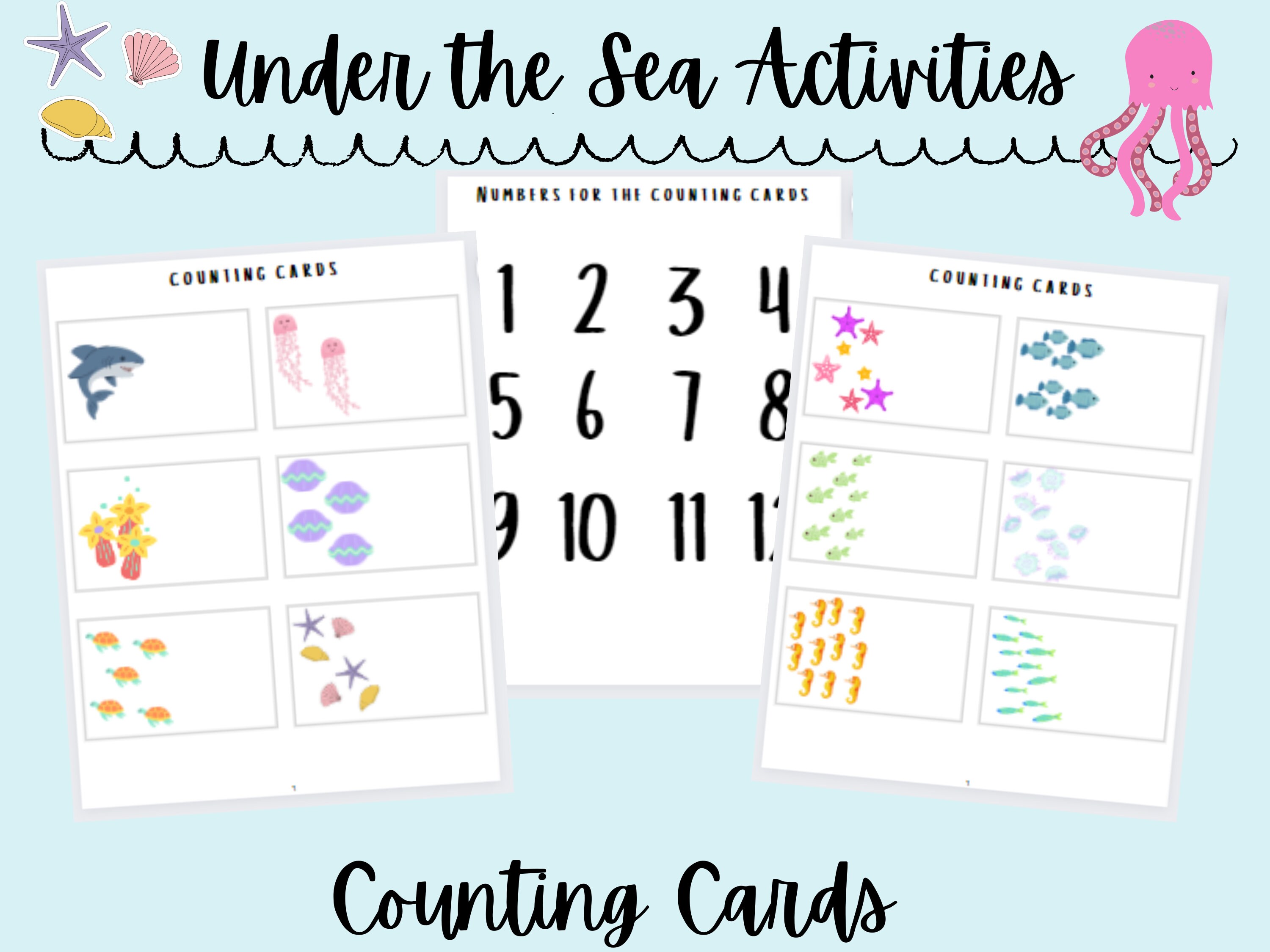 Under the Sea Activity Bundle Printable, Toddler and Preschool Sensory ...