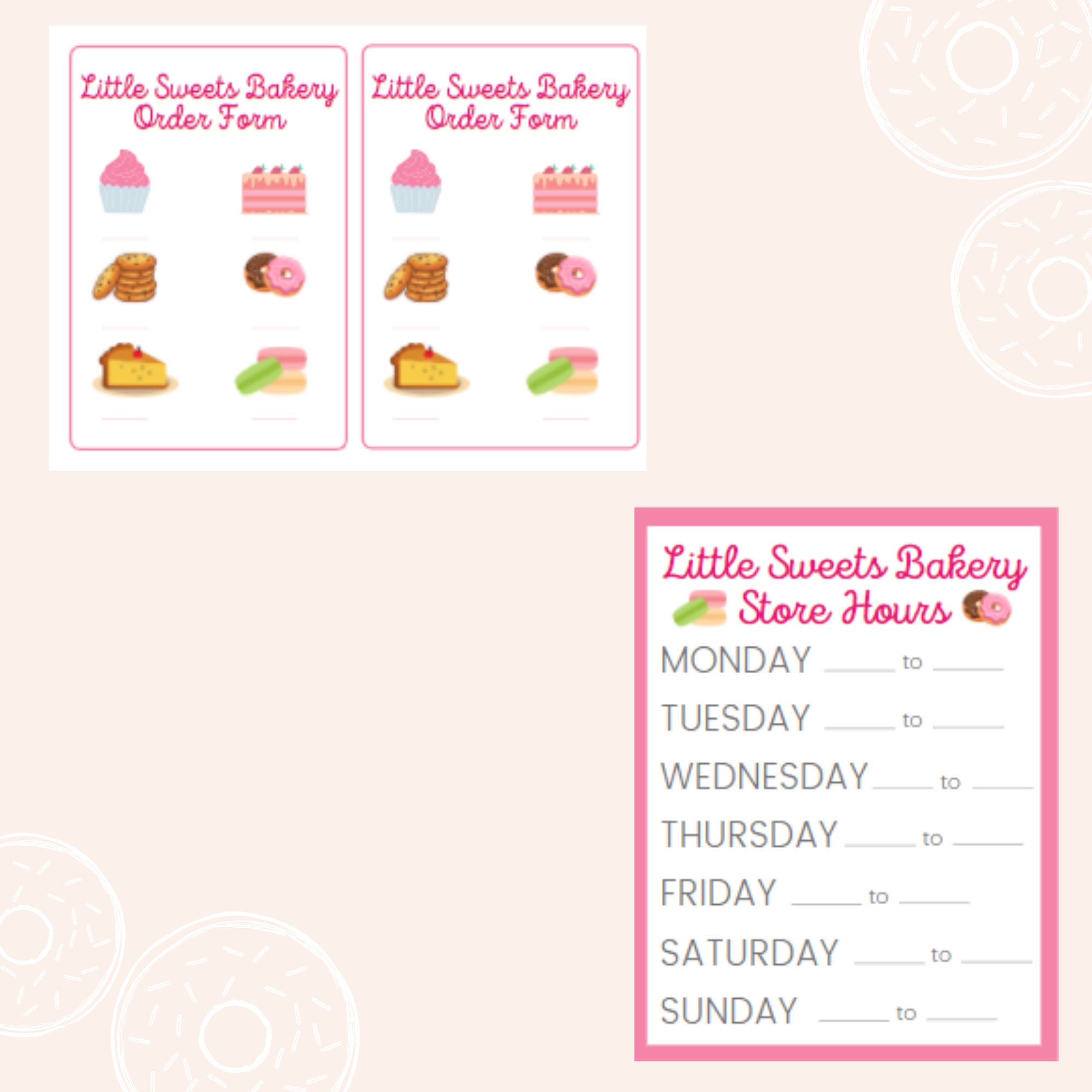 Bakery Printable, Toddler Pretend Play, Digital Bakery Activity Play ...